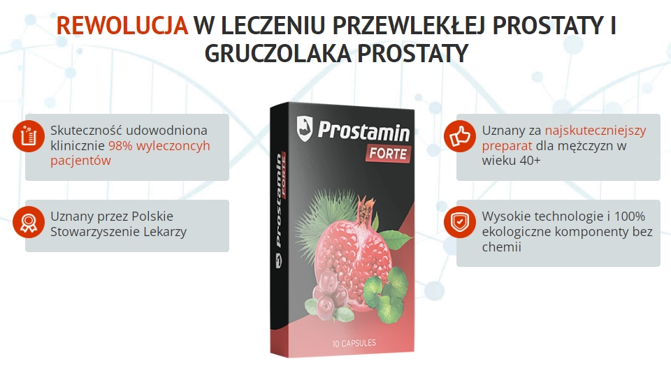Kapsułki Prostamin Forte na eliminację krytycznego zapalenia gruczołu ...